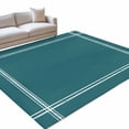 Area Rug 3x5ft Solid Color Washable Area Rugs for Living Room Turquoise ...