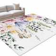 Area Rug 3x5ft Spring Flowers Leaf Washable Area Rugs for Living Room ...