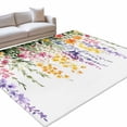 Area Rug 3x5ft Spring Leaves Washable Area Rugs for Living Room ...