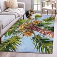 Area Rug 3x5ft Summer Coconut Tree Tropical Leaf Area Rugs Washable Low ...