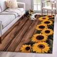 Area Rug 3x5ft Summer Sunflower Plant Area Rugs Washable Low Pile Floor ...