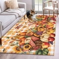 Area Rug 3x5ft, Thanksgiving Pumpkin Fall Harvest Washable Rugs for ...