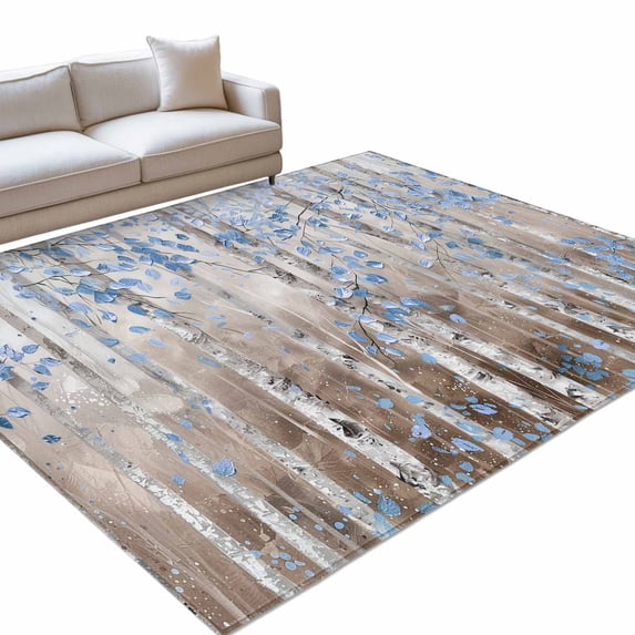 Area Rug 3x5ft Tree Oil Painting Washable Area Rugs for Living Room ...