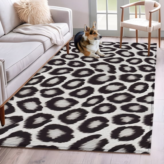 Area Rug 3x5ft Wild Animal Print Texture Area Rugs Washable Low Pile ...