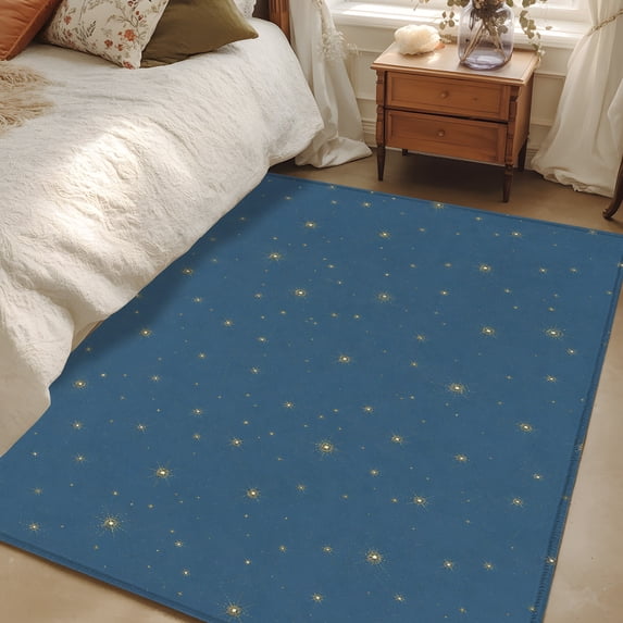 Area Rug 3x5ft Yellow Twinkle Stars Floor Carpets Indoor Floor Area Mat ...