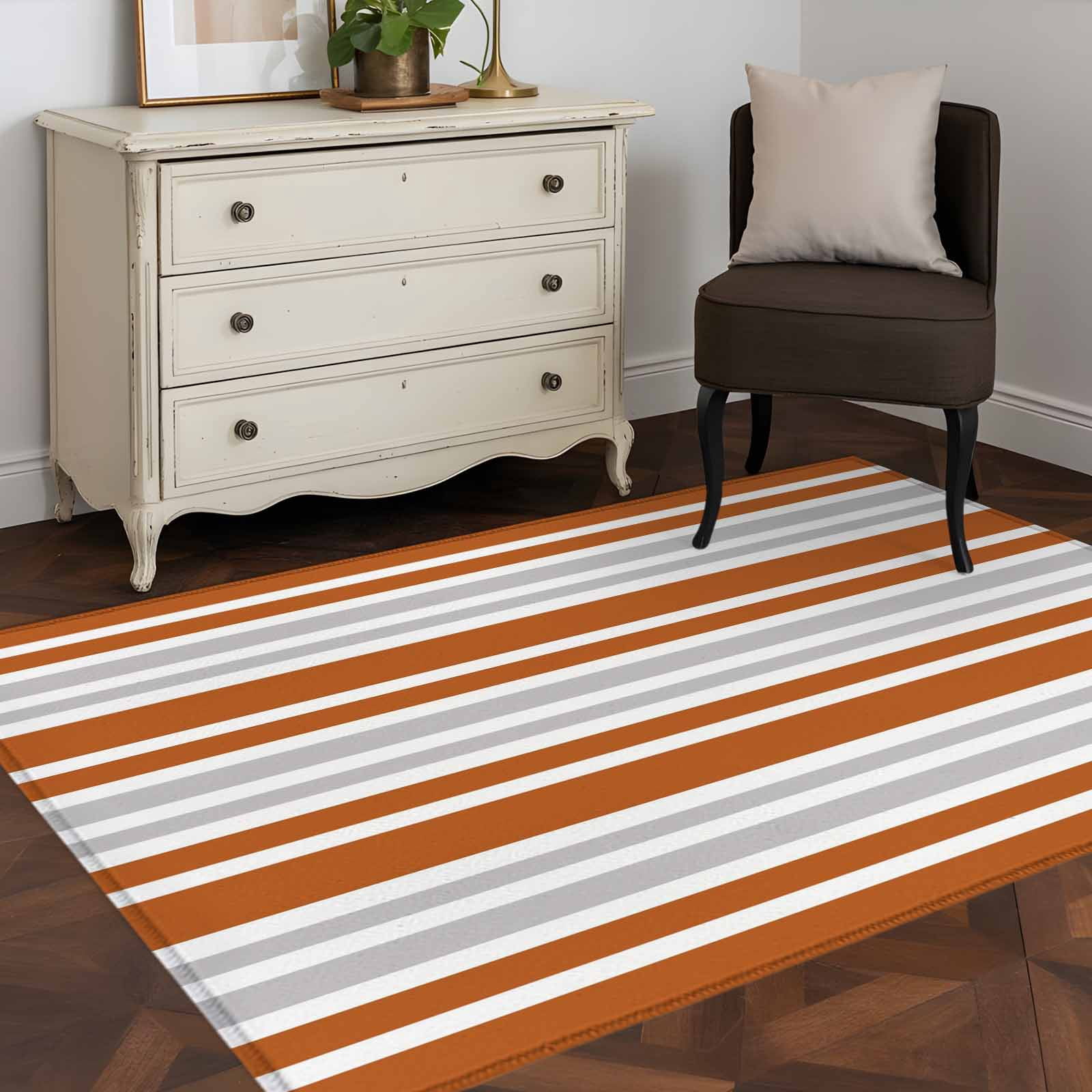 Area Rug 48×72in, Abstract Modern Stripes Floor Carpet Living Room Rug ...