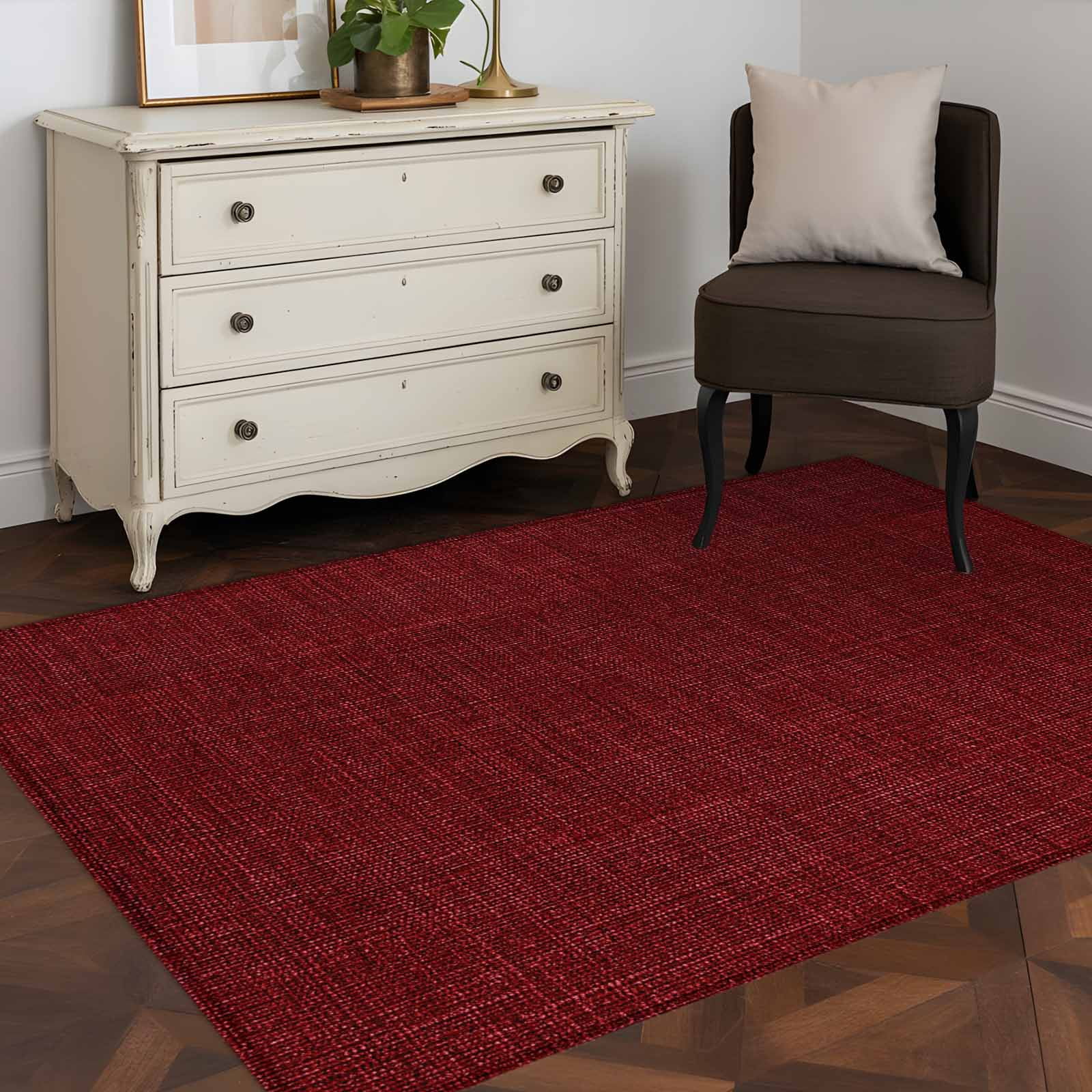 Dark Red Area Rug