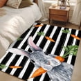 Area Rug 48×72in, Easter Bunny Carrot Cute Rabbit Floor Carpet Living ...