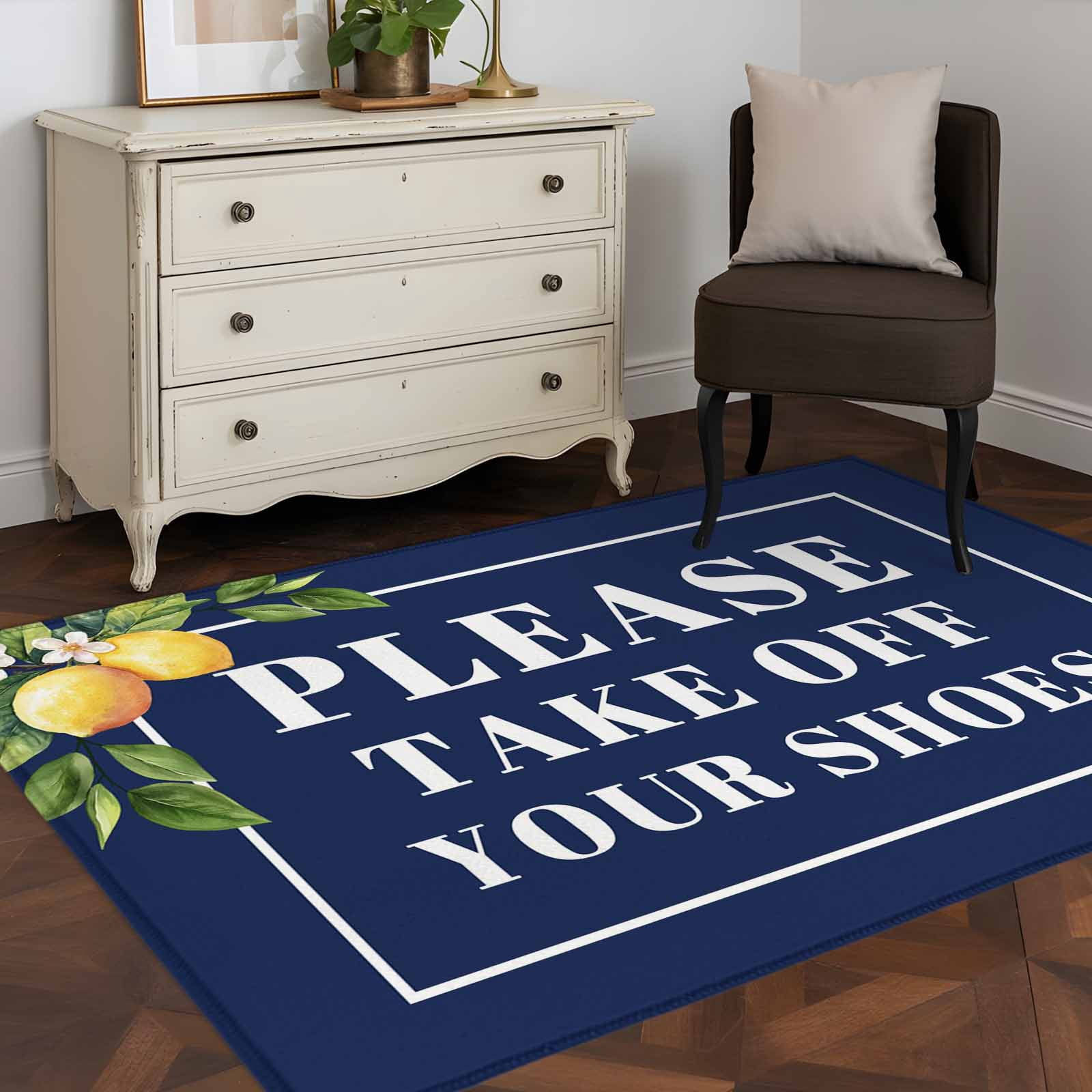 Area Rug 48×72in, Funny Quotes Please Take off Your Shoes Floor Carpet ...