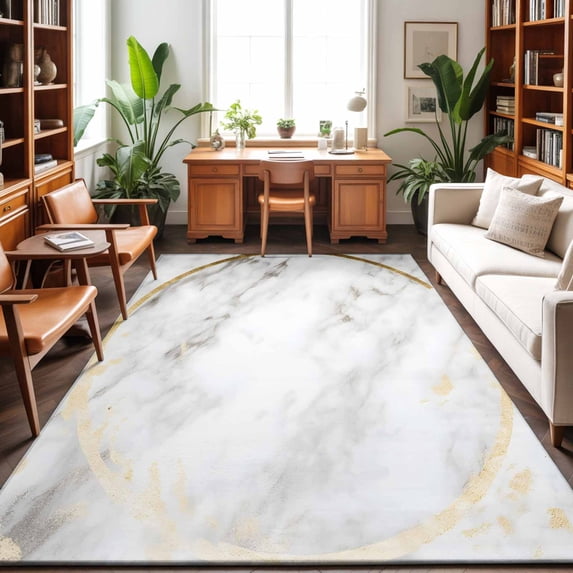Area Rug 48×72in, Modern Marble Texture Floor Carpet Living Room Rug ...