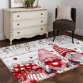Area Rug 48×72in, Valentine Romantic Gnome Love Floor Carpet Living ...