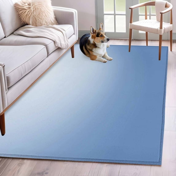 Area Rug 4x6 Ft, Blue Ombre Non Slip Area Rugs for Bedroom, Modern ...