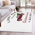 Area Rug 4x6 Ft, Christmas Movies Red Checker Car White Backdrop Non ...