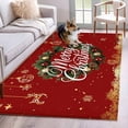 Area Rug 4x6 Ft, Red Christma Non Slip Area Rugs for Bedroom, Xmas ...