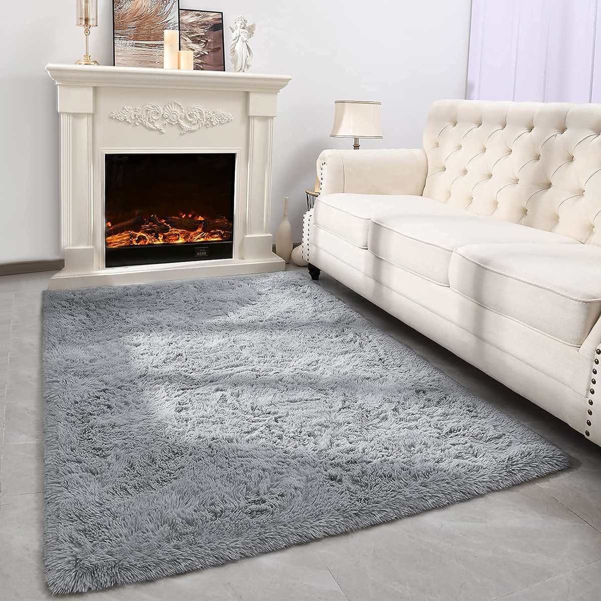 Noahas Super Soft Shaggy Rugs Fluffy Carpets, 3x5 ft, Deep-Green Area ...