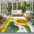 Area Rug 4x6ft, Farm Sunflowers Bees Washable Rugs for Living Room ...