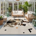 Area Rug 4x6ft, Halloween Skeleton Ghost Black Cat Washable Rugs for ...