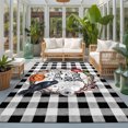 Area Rug 4x6ft, Horror Crow Doll and Skull on Plaid Washable Rugs for ...