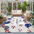 Area Rug 4x6ft, Independence Day Flower Leaf Washable Rugs for Living ...