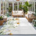 Area Rug 4x6ft, Spring Sunflower Green Leaves Washable Rugs for Living ...