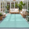 Area Rug 4x6ft, Teal Watercolor Solid Color Washable Rugs for Living ...