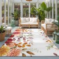 Area Rug 4x6ft, Thanksgiving Flower Fall Eucalyptus Washable Rugs for ...