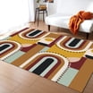 Boho Area Rug 2'x3' Boho Women Silhouette Plant Leaves Abstract ...