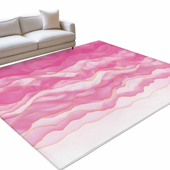 Area Rug 5x7ft Abstract Beach Wace Washable Area Rugs for Living Room ...