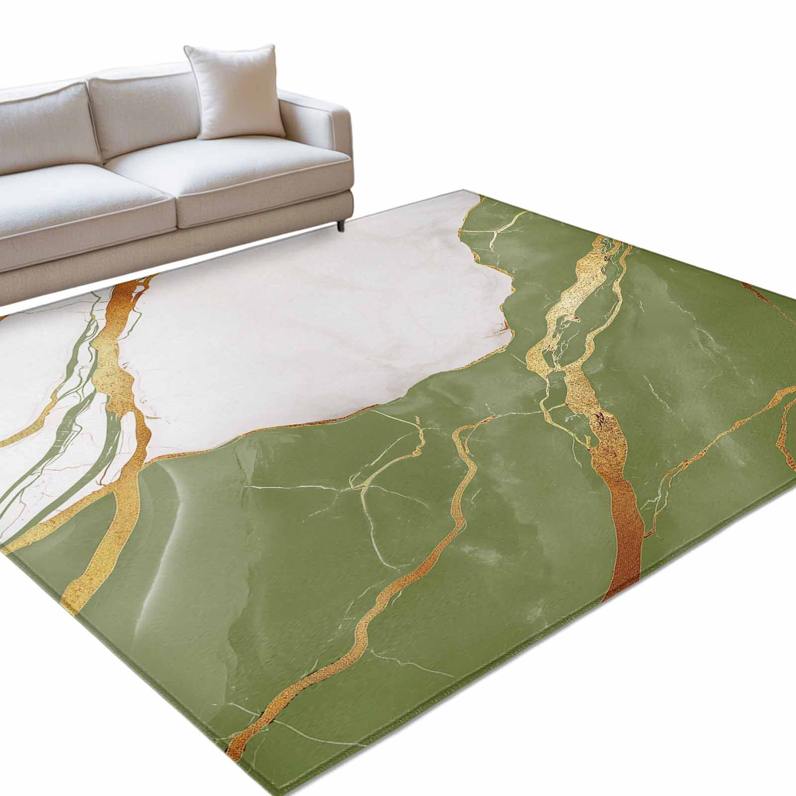Area Rug 5x7ft Abstract Marble Washable Area Rugs for Living Room ...