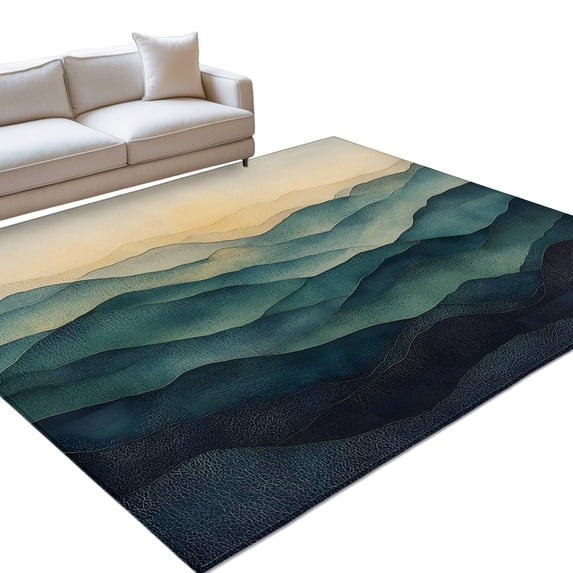 Area Rug 5x7ft Beautiful Landscape Washable Area Rugs for Living Room ...