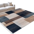 Area Rug 5x7ft Black Blue Brown Oil Painting Washable Area Rugs for ...