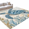 Area Rug 5x7ft Blue Turtle Ocean Washable Area Rugs for Living Room ...