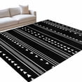 Area Rug 5x7ft Boho Black White Washable Area Rugs for Living Room ...