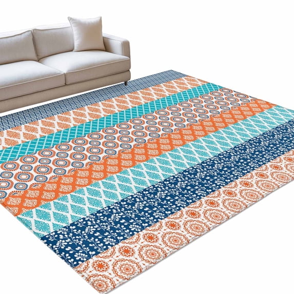 Area Rug 5x7ft Boho Washable Area Rugs for Living Room Bohemian ...
