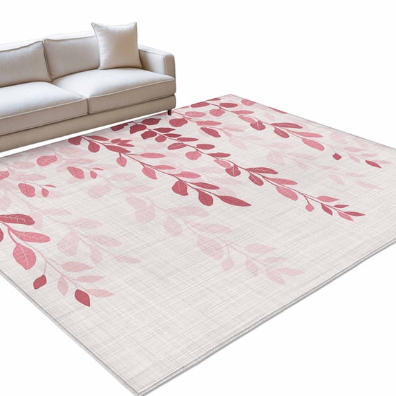 Area Rug 5x7ft Eucalyptus Leaves Washable Area Rugs for Living Room ...