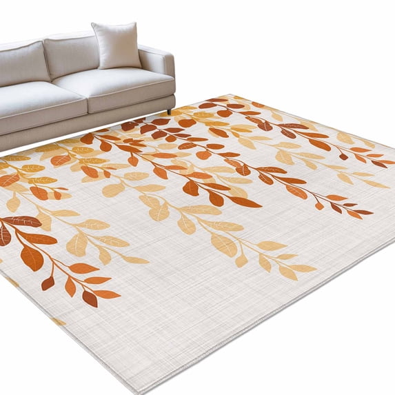 Area Rug 5x7ft Eucalyptus Leaves Washable Area Rugs for Living Room ...