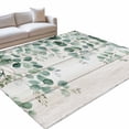 Area Rug 5x7ft Green Eucalyptus Leaves Washable Area Rugs for Living ...