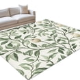 Area Rug 5x7ft Green Leaves Fruit Washable Area Rugs for Living Room ...