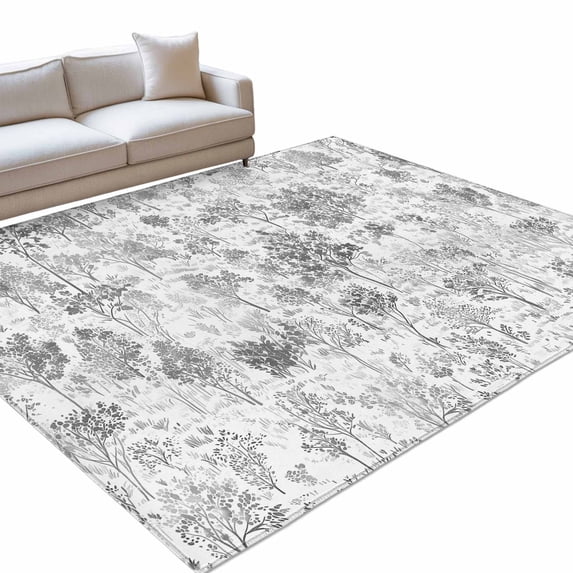 Area Rug 5x7ft Maple Leaf Tree Pine Washable Area Rugs for Living Room ...
