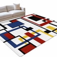 Area Rug 5x7ft Modern Geometric Abstract Washable Area Rugs for Living ...