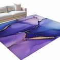 Area Rug 5x7ft Ombre Purple Blue Painting Washable Area Rugs for Living ...