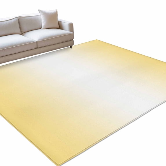Area Rug 5x7ft Ombre Yellow Washable Area Rugs for Living Room Gradient ...