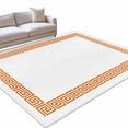 Area Rug 5x7ft Orange Greek Key Design Washable Area Rugs for Living ...