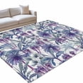 Area Rug 5x7ft Palm Leaves Washable Area Rugs for Living Room Purple ...