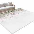 Area Rug 5x7ft Pink Eucalyptus Leaves Washable Area Rugs for Living ...