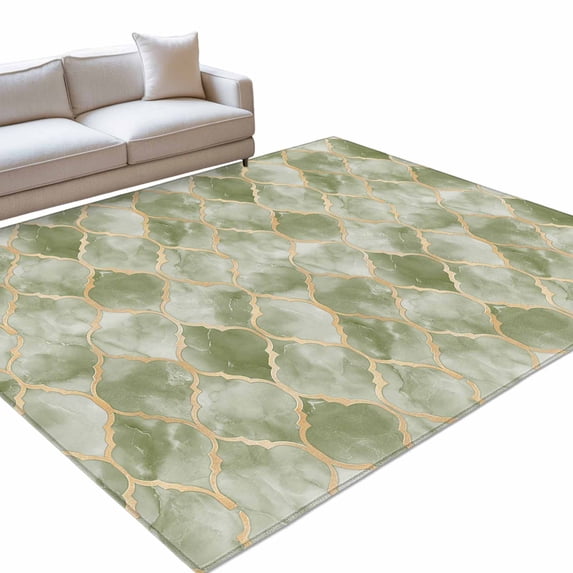 Area Rug 5x7ft Sage Green Marble Washable Area Rugs for Living Room ...