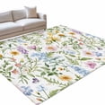 Area Rug 5x7ft Spring Colorful Flower Washable Area Rugs for Living ...