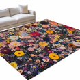 Area Rug 5x7ft Spring Sunflower Daisy Washable Area Rugs for Living ...