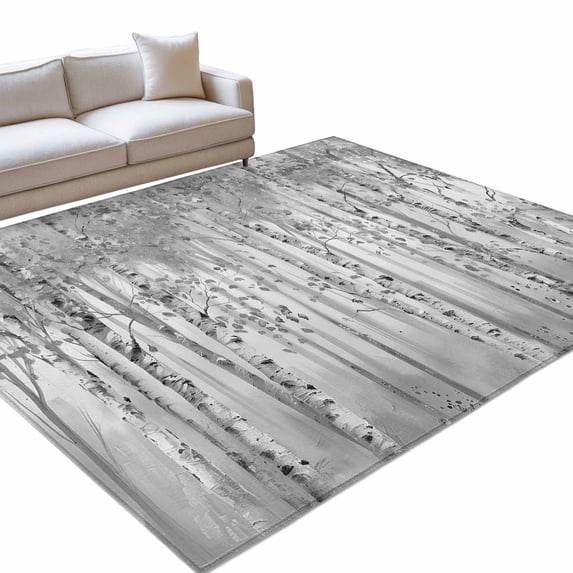 Area Rug 5x7ft Tree Oil Painting Washable Area Rugs for Living Room ...