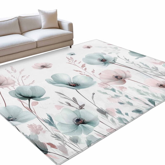 Area Rug 5x7ft Vintage Floral Washable Area Rugs for Living Room ...